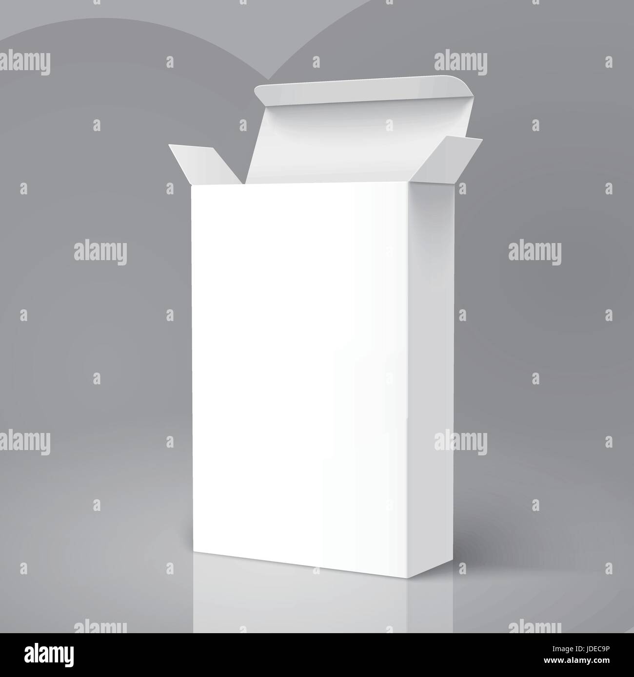 open right tilt blank paper tall box 3d illustration, can be used as ...