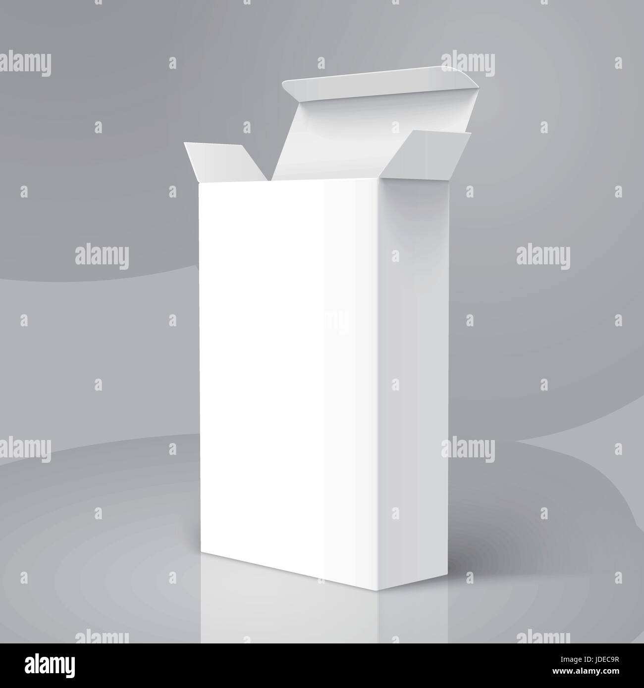 open right tilt blank paper tall box 3d illustration, can be used as ...