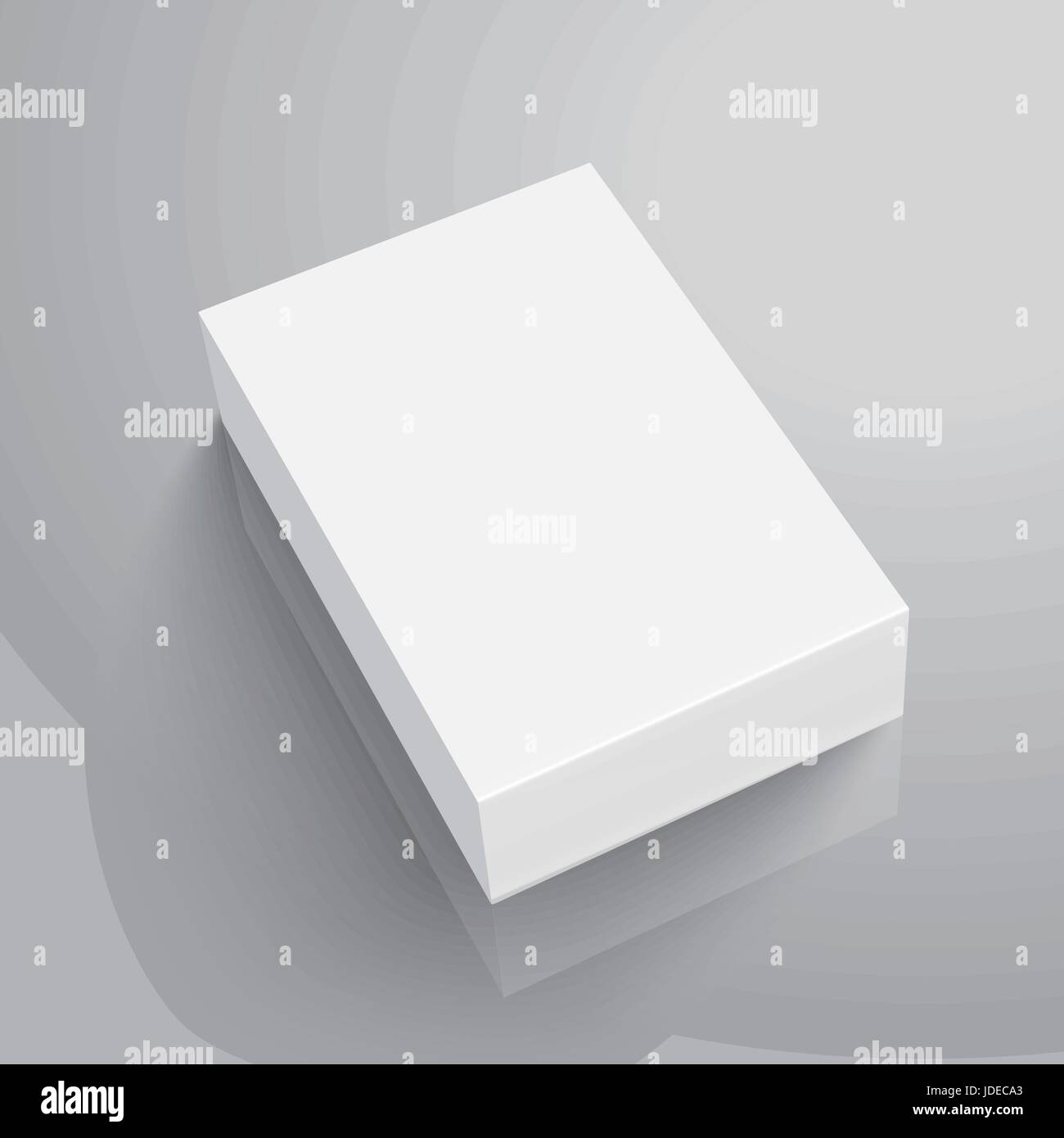 right tilt blank paper flat box 3d illustration, can be used as design ...