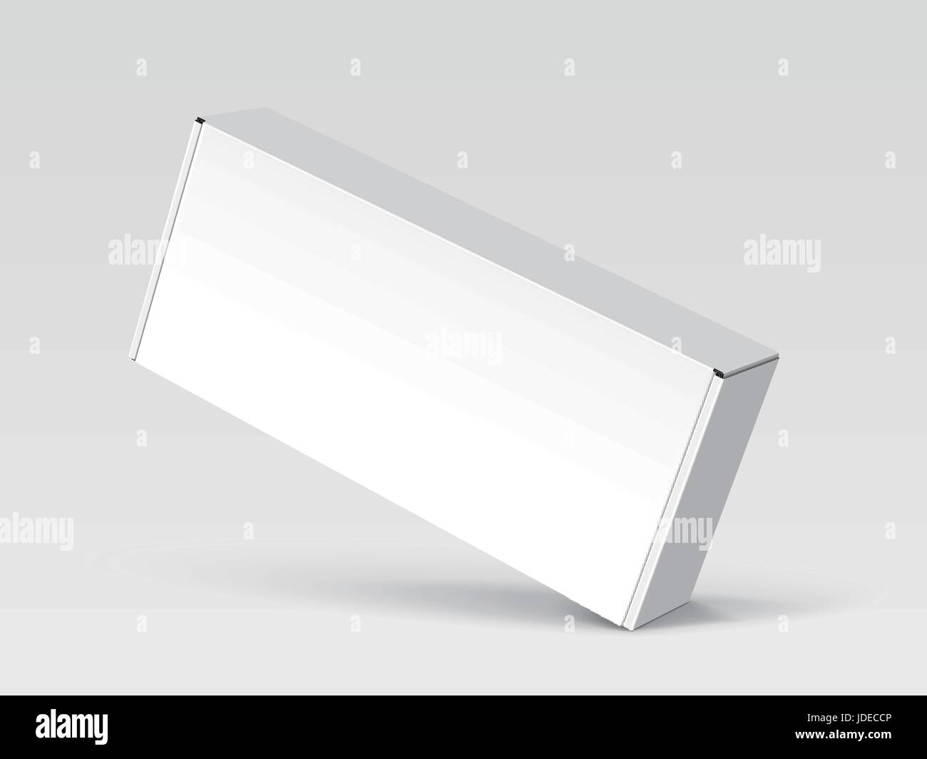 right tilt white blank box, isolated gray background, 3d illustration ...