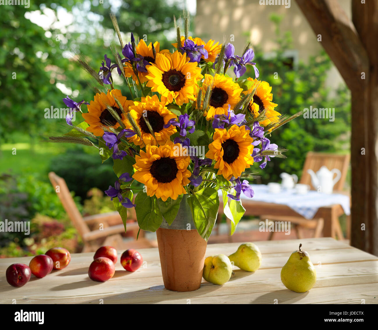 Bouquet of flowers with sunflowers Stock Photo - Alamy