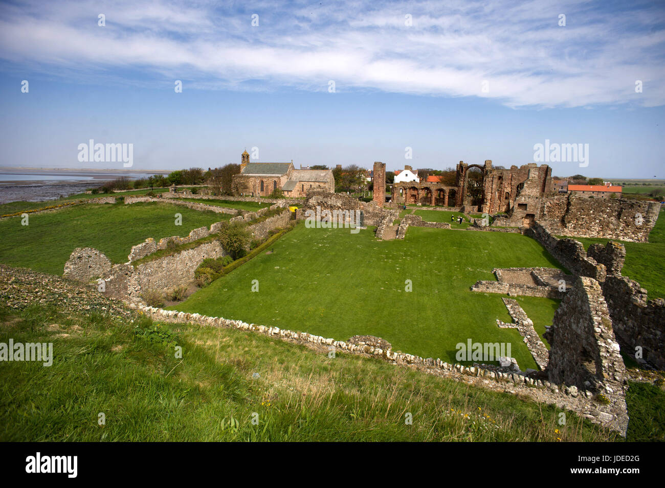 Lindisfarne Priory on Holy Island Stock Photo - Alamy