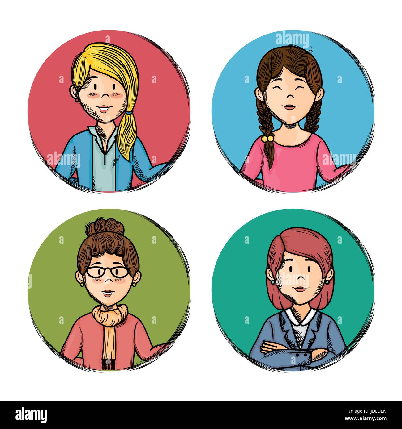 Hand drawn people design Stock Vector Image & Art - Alamy