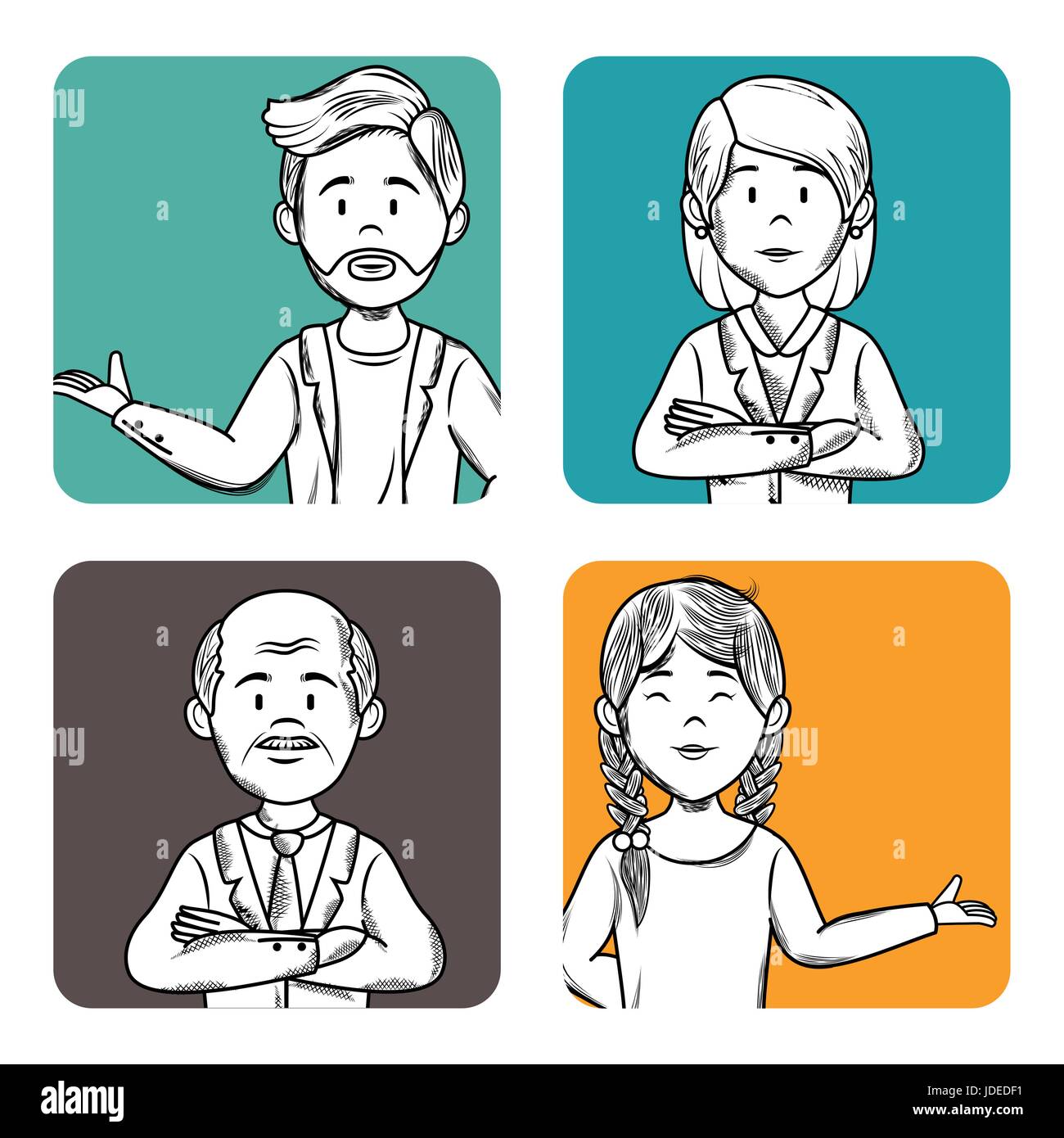 Hand drawn people design Stock Vector Image & Art - Alamy