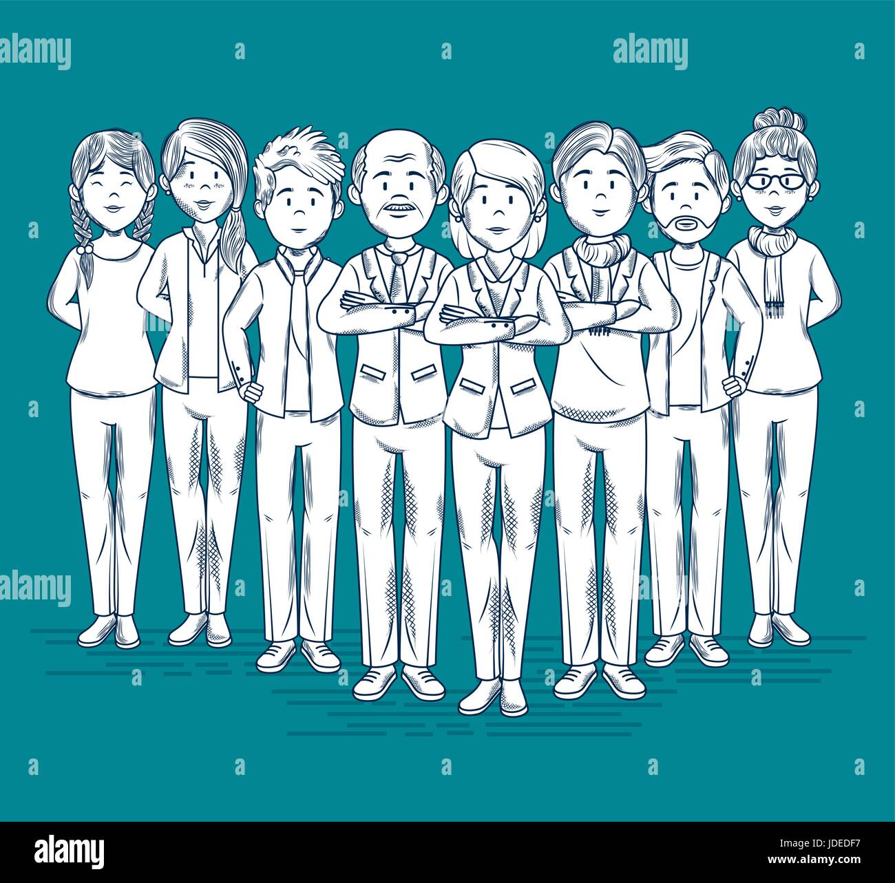 Hand drawn people design Stock Vector Image & Art - Alamy