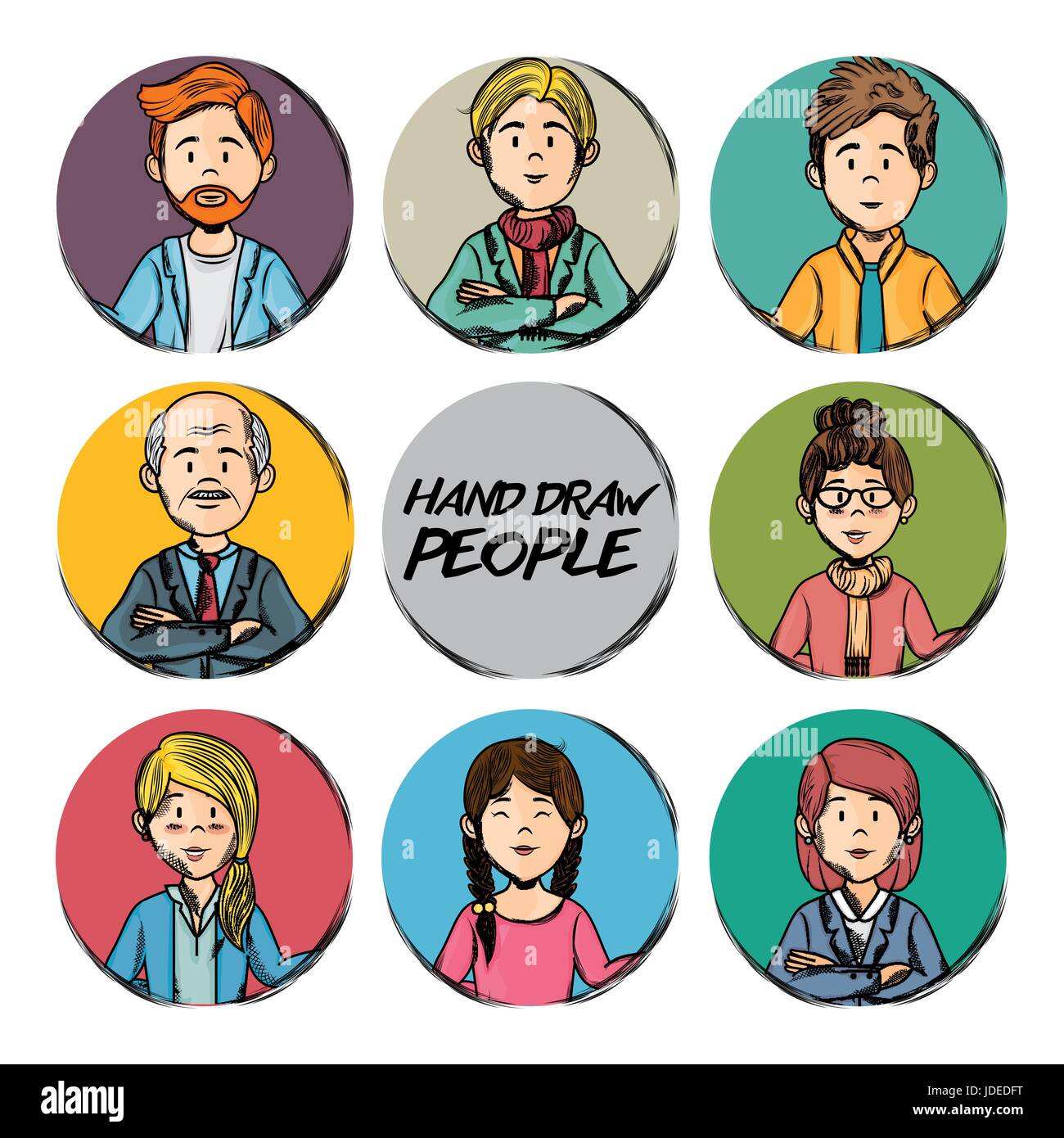 Hand drawn people design Stock Vector Image & Art - Alamy