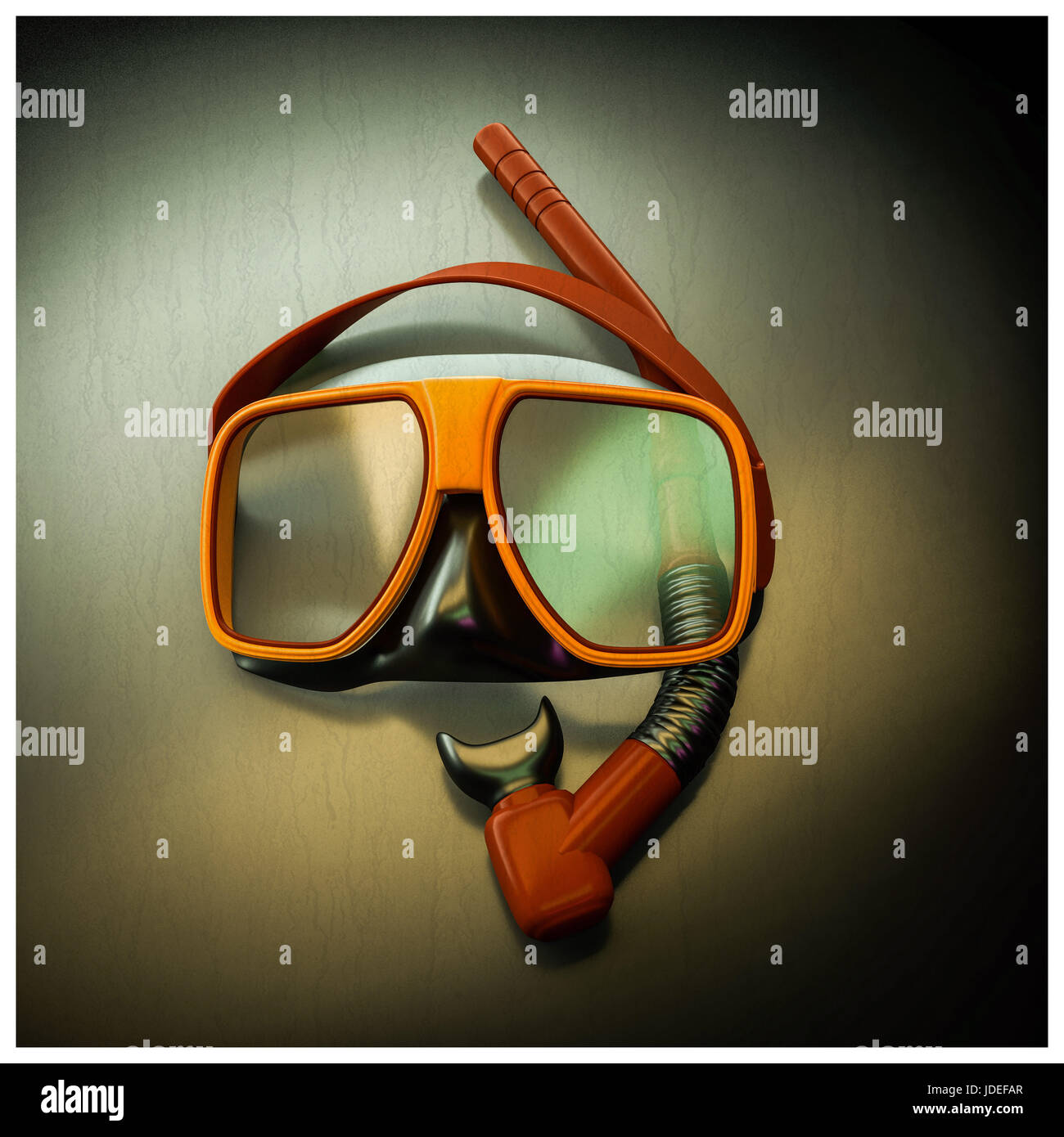 3d illustration of an Underwater mask Stock Photo - Alamy