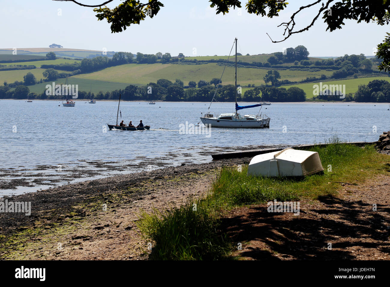 A creek on River Dart at Stoke Gabriel Stock Photo - Alamy