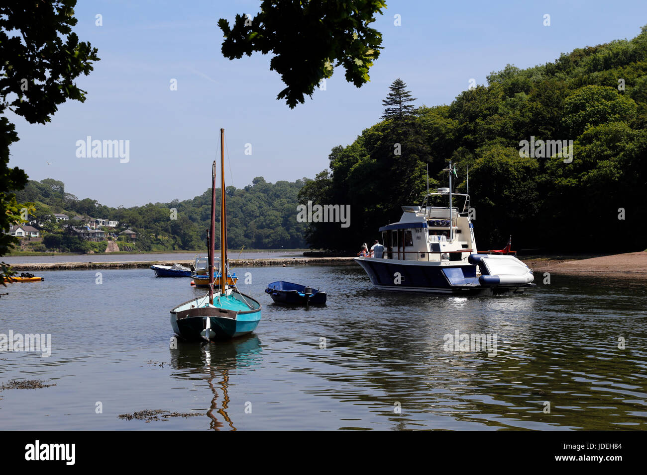 A creek on River Dart at Stoke Gabriel Stock Photo - Alamy