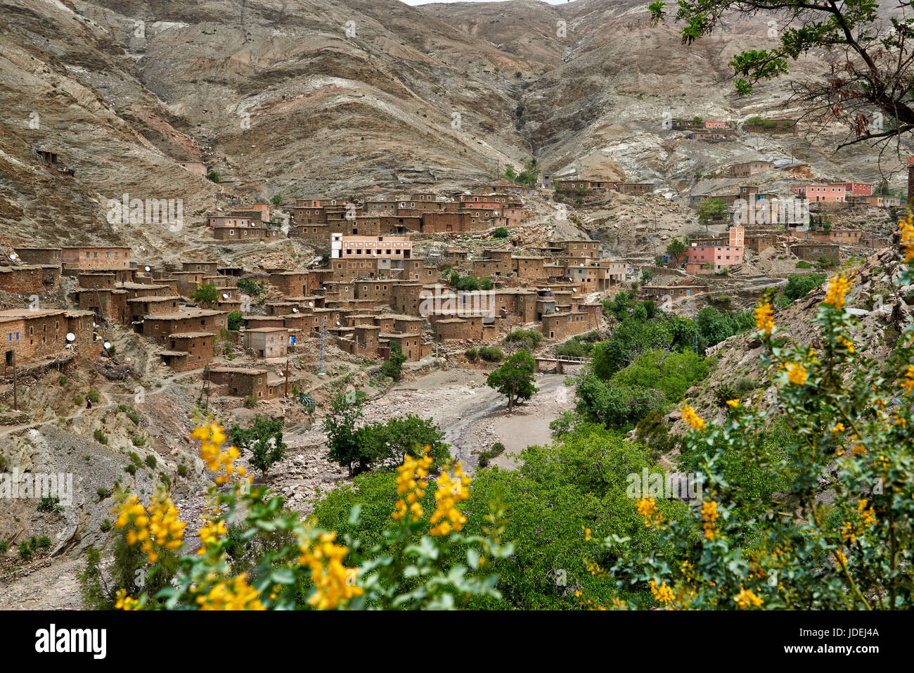 Berber village in High Atlas near Marrakesh, Morocco, Africa Stock ...