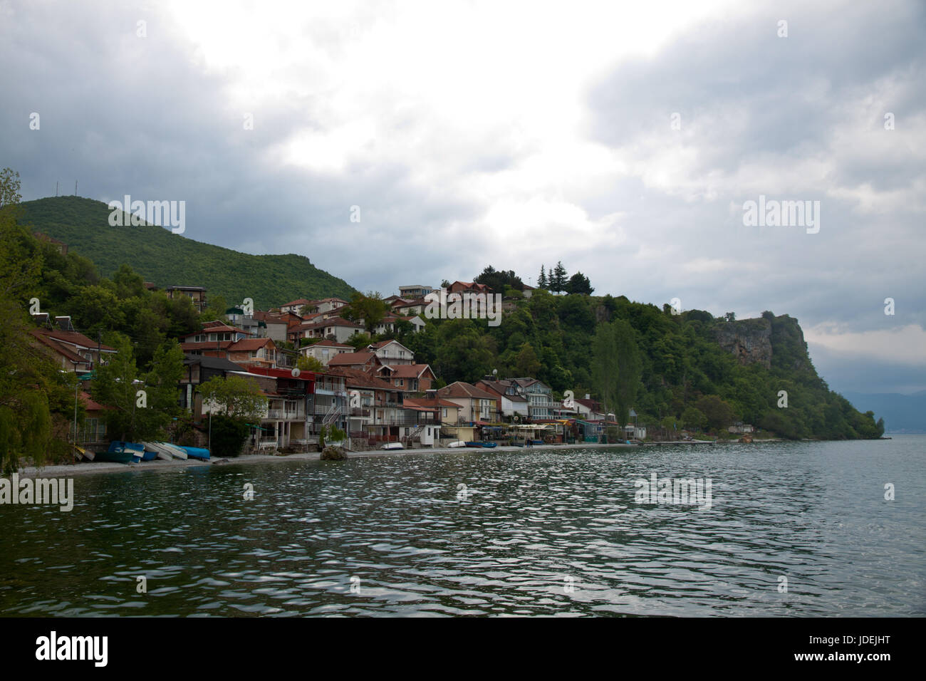 Village Trpejca at Lake Ohrid, south of Macedonia Stock Photo - Alamy