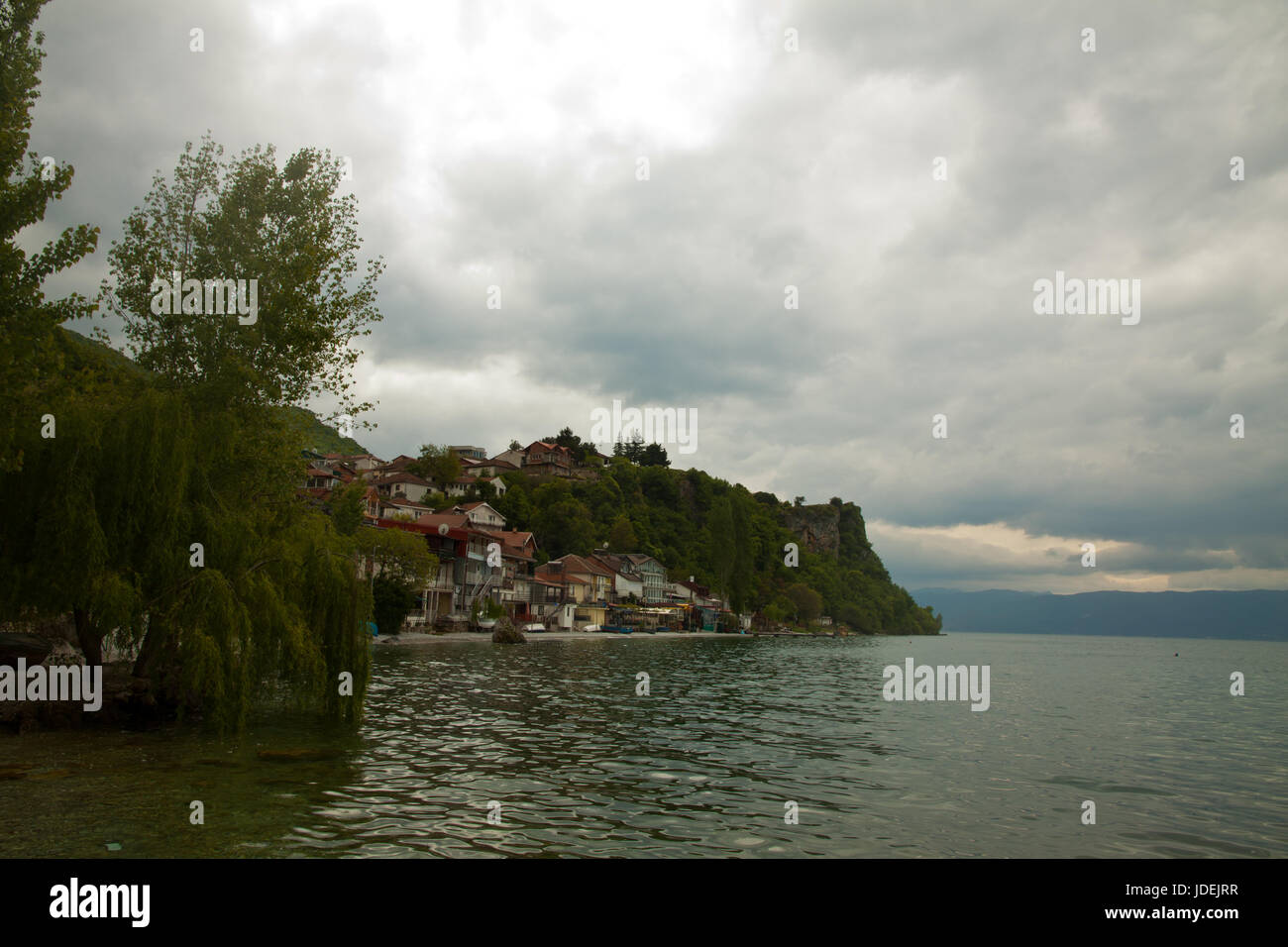 Village Trpejca at Lake Ohrid, south of Macedonia Stock Photo - Alamy