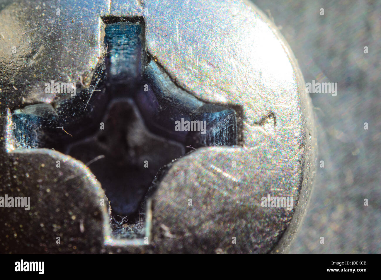Screw head macro view as background. Metal texture Stock Photo - Alamy