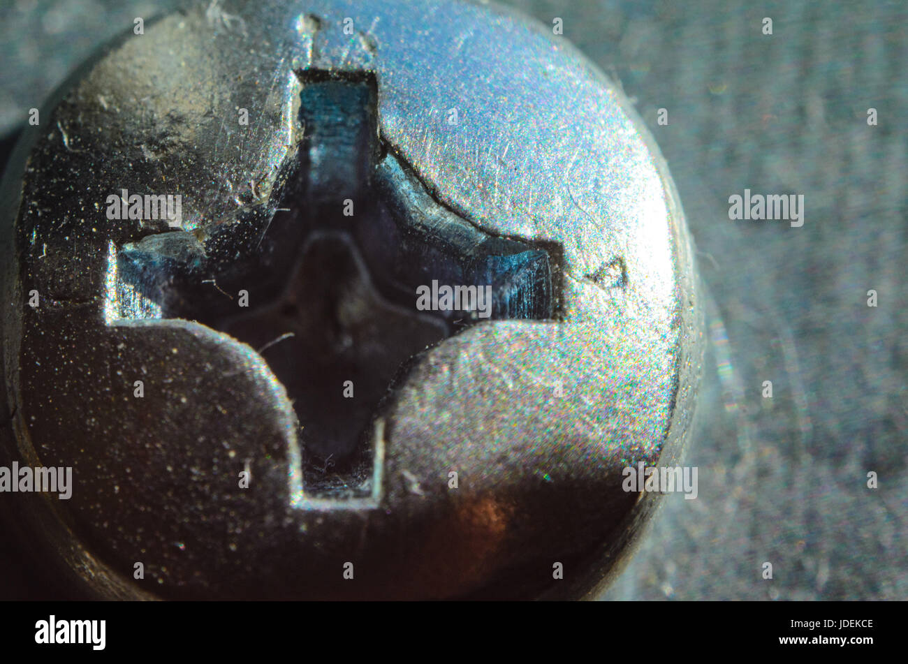 Screw head macro view as background. Metal texture Stock Photo - Alamy