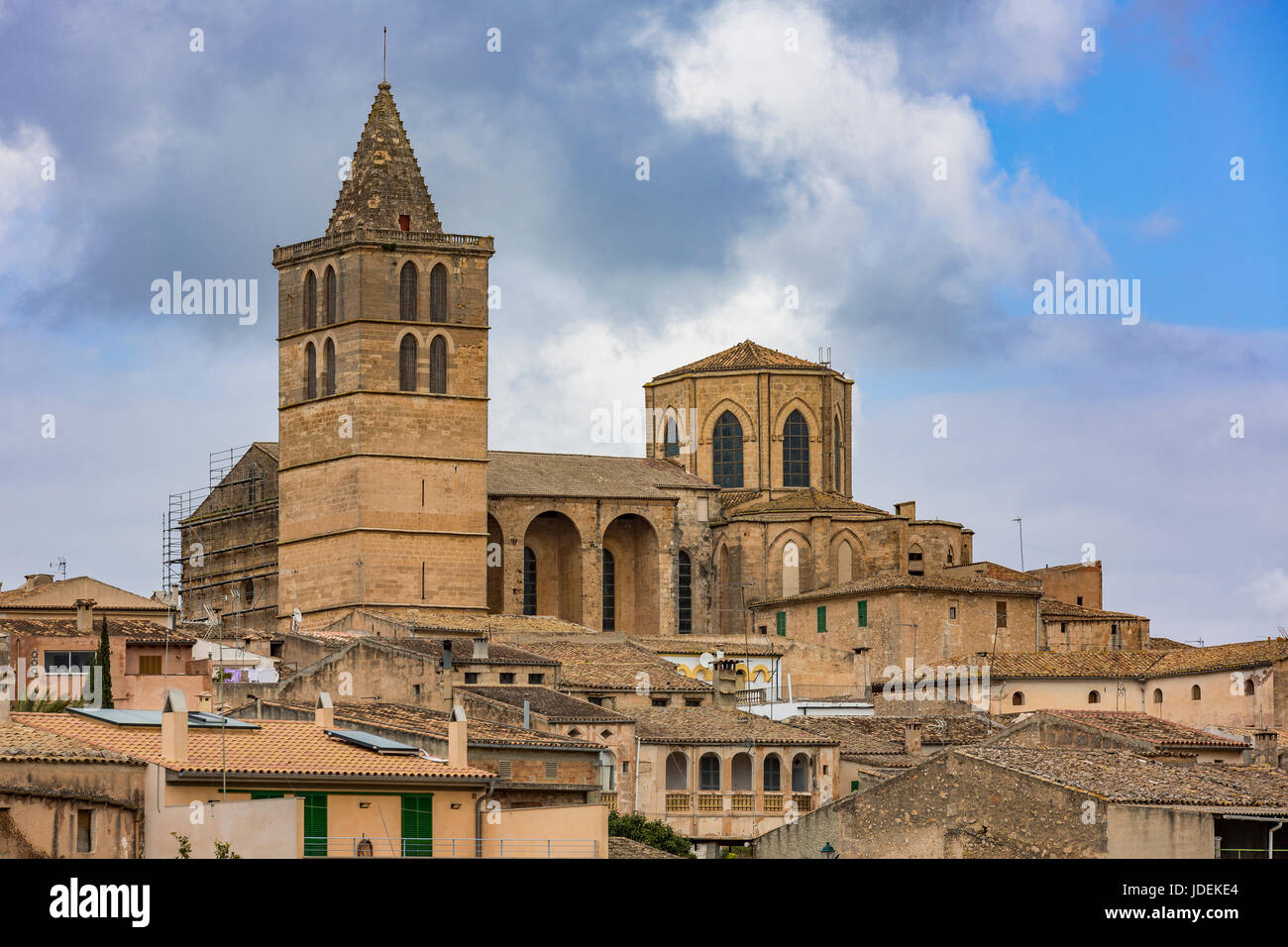 Sineu, Majorca, Spain - with church of Nostra Senyora de los Angeles ...