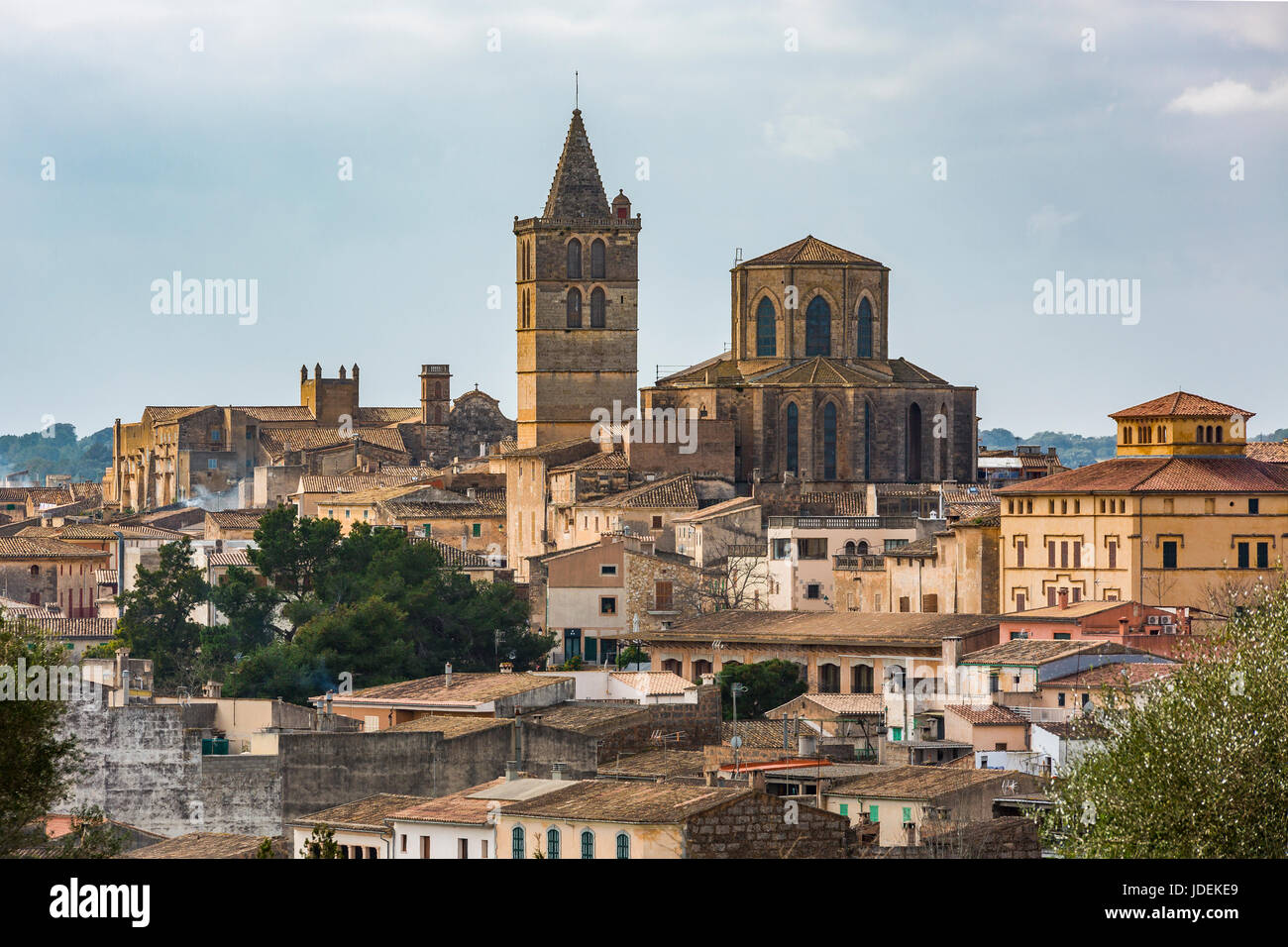 Sineu, Majorca, Spain - with church of Nostra Senyora de los Angeles ...