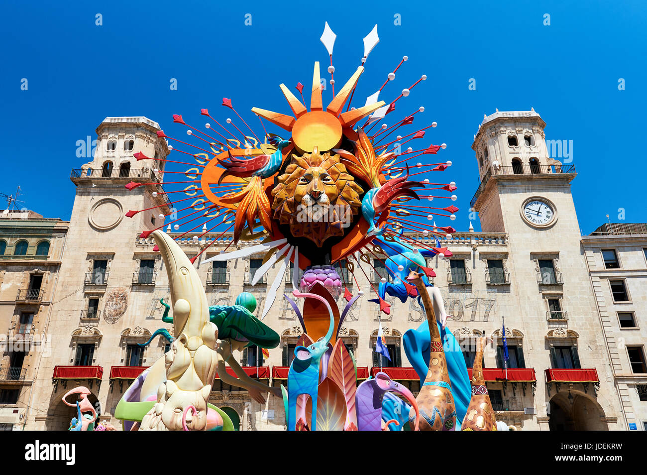 Alicante, Spain - June 20, 2017: The Bonfires of Saint John holiday in ...