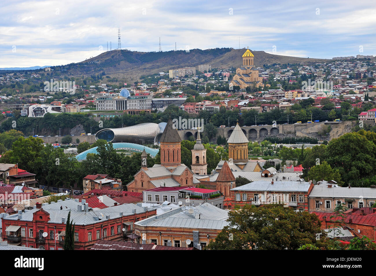 Tbilisi skyline, top view of the capital of Georgia Stock Photo - Alamy
