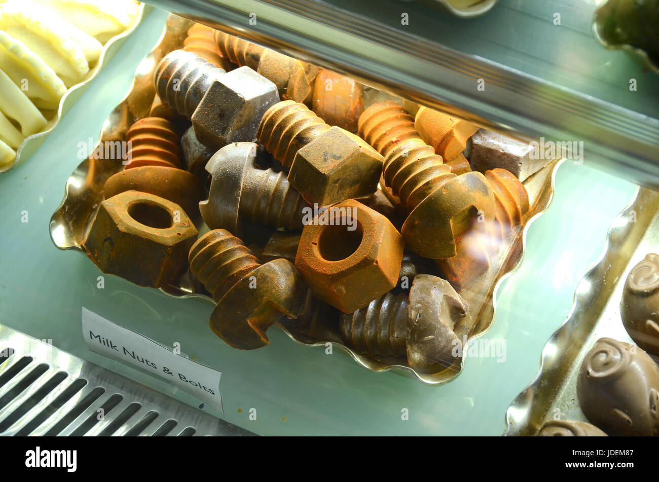 Selection of chocolate in fridge Stock Photo - Alamy