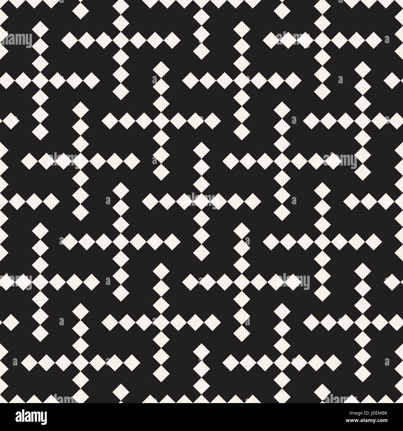 Seamless black and white cross shape lattice pattern. Abstract ...