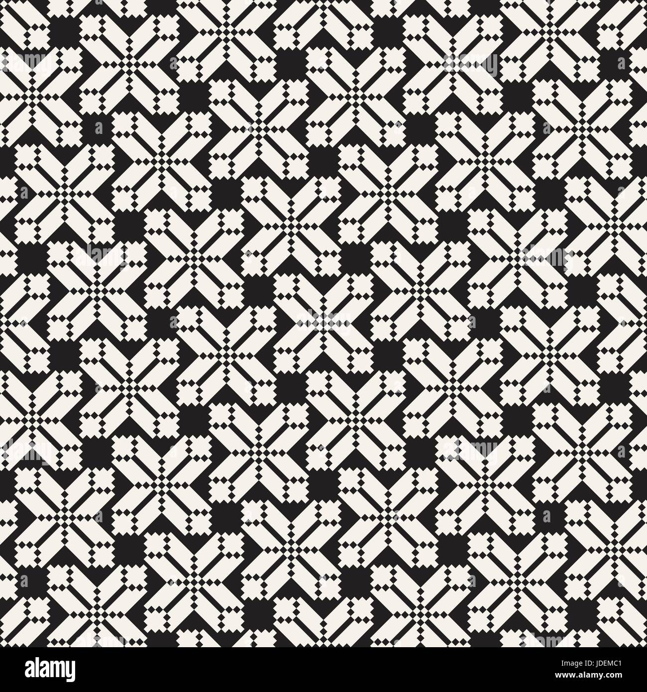 Vector seamless cross tiling pattern. Modern stylish geometric lattice ...