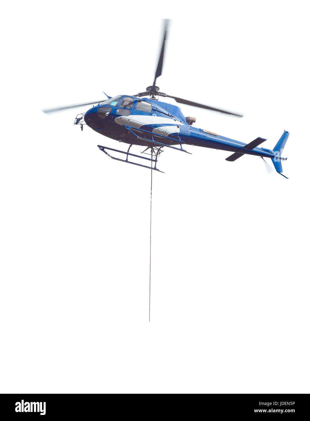 helicopter with rope isolated on white background Stock Photo - Alamy