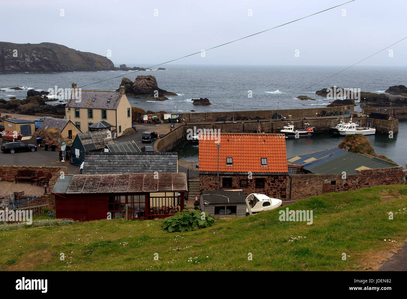 Remote fishing village, St Abbs, Scotland, UK Stock Photo - Alamy