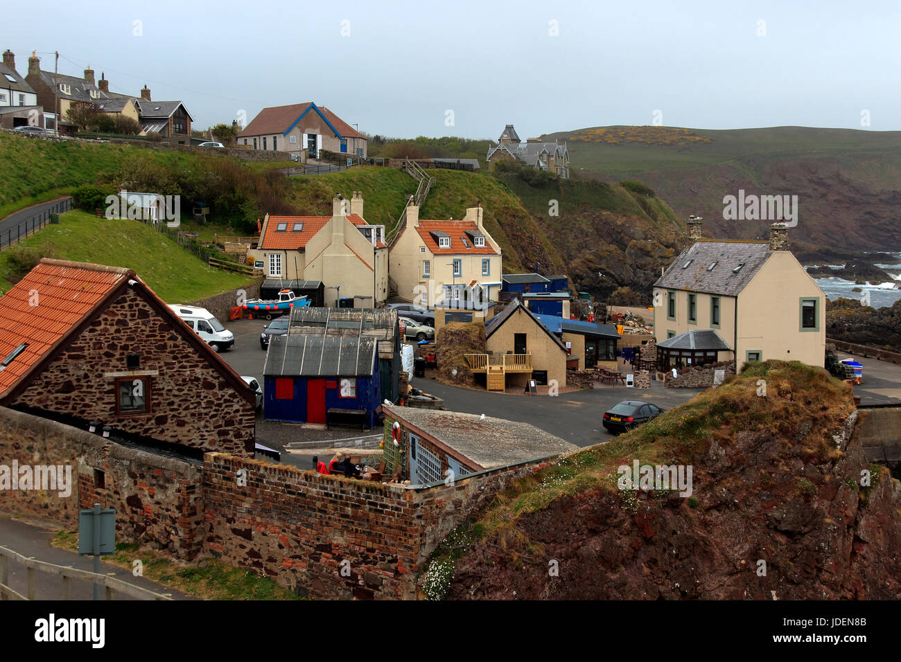 Remote fishing village, St Abbs, Scotland, UK Stock Photo - Alamy