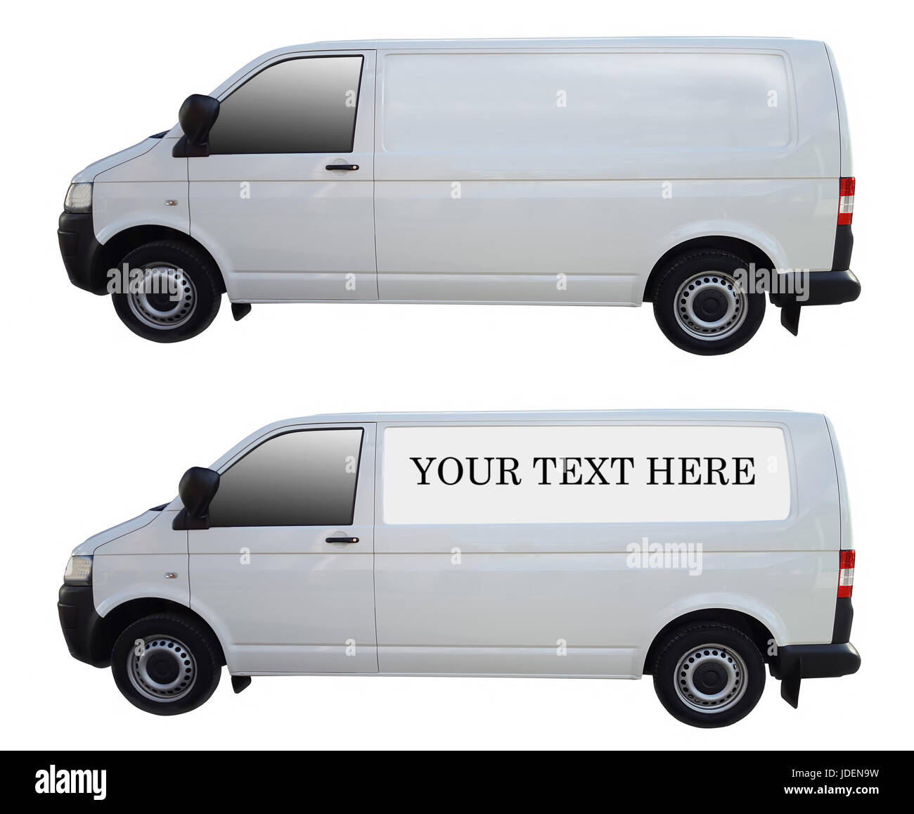 white delivery van for goods transportation isolated Stock Photo - Alamy