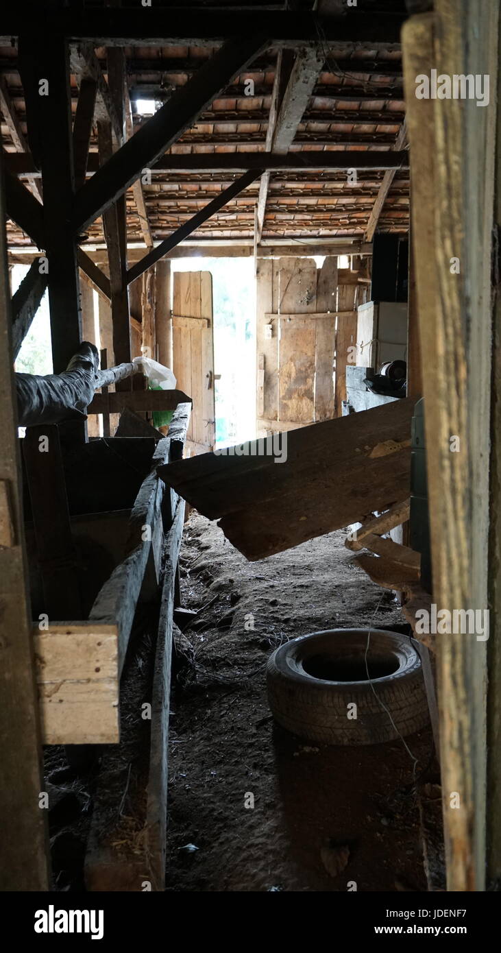 Old Farm Ranch Entrance Stock Photo - Alamy