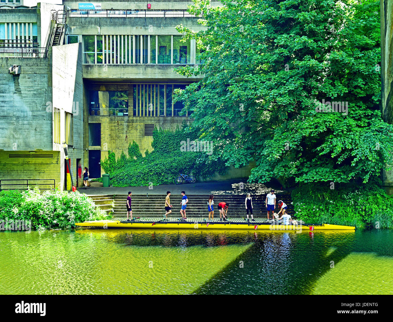 Rowing eight boat Tom James with male and female Durham University ...