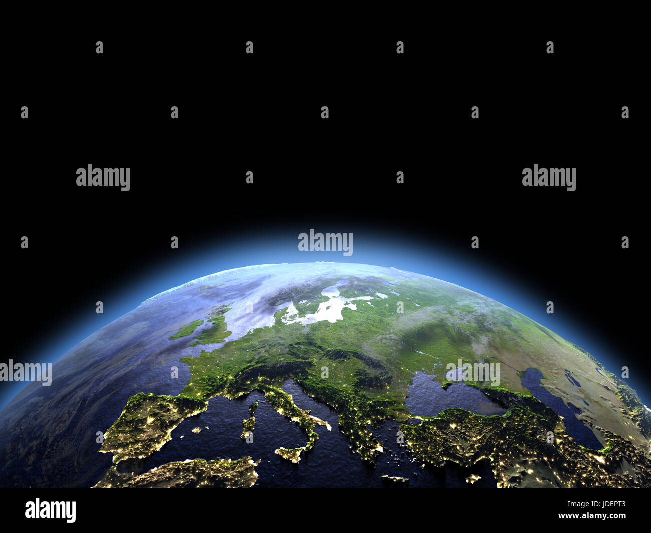 3d render satellite above earth hi-res stock photography and images - Alamy