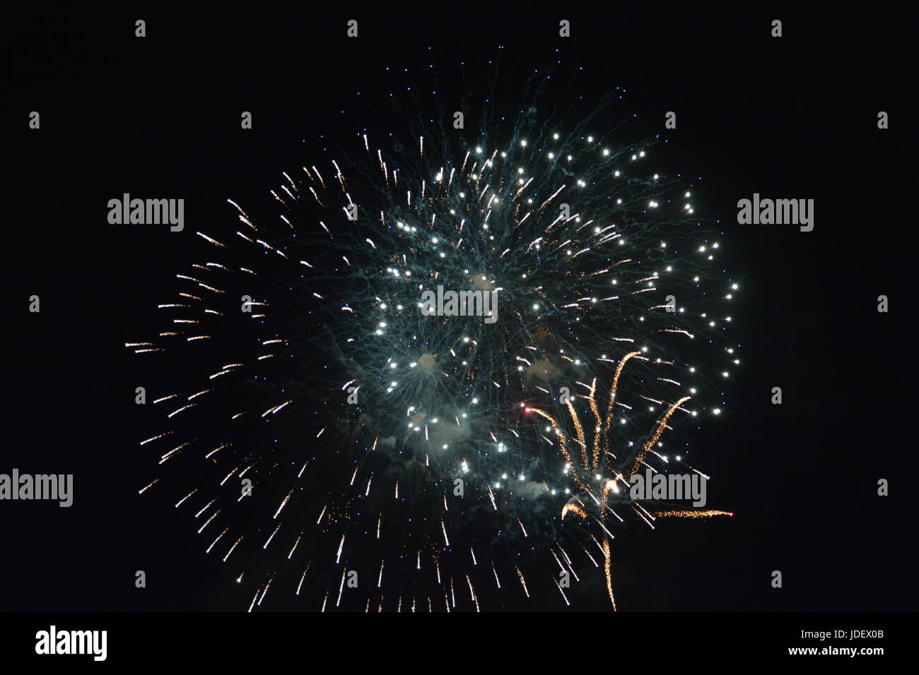 Colorful fireworks at night Stock Photo - Alamy