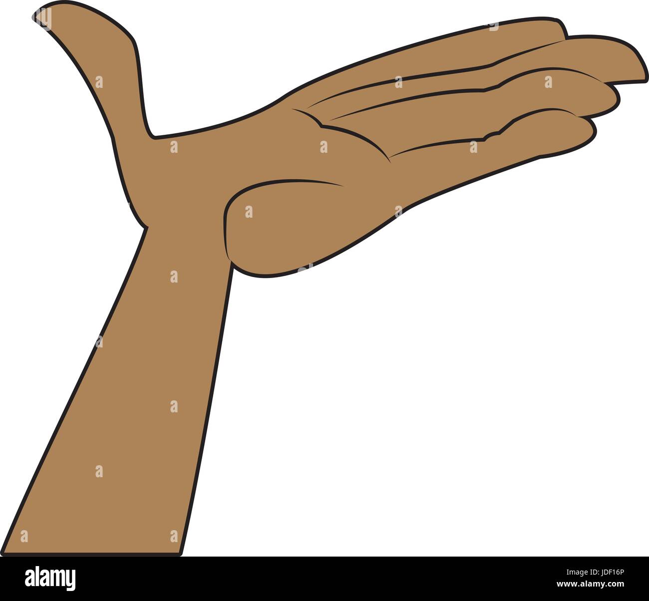 Man arm open palm isolated Stock Vector Images - Alamy