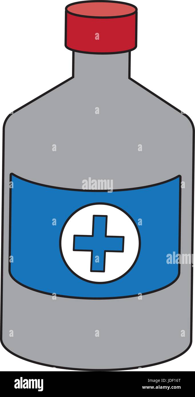 bottle medicine pharmacy cross symbol Stock Vector Image & Art - Alamy