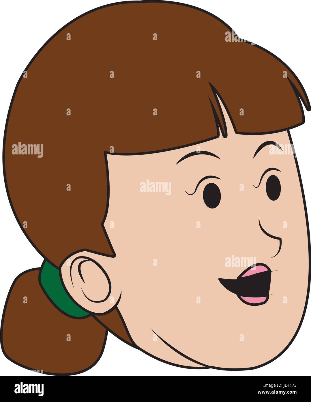 cartoon woman head female character Stock Vector Image & Art - Alamy