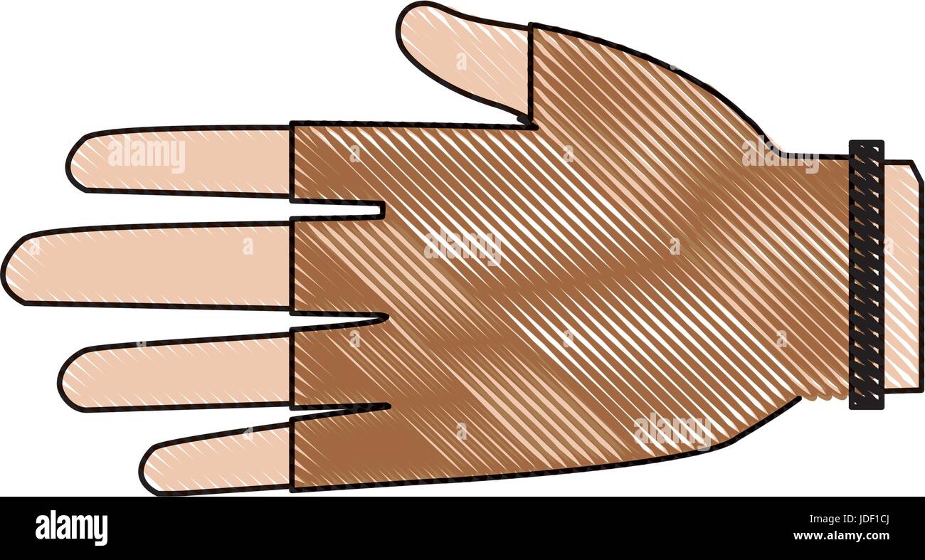 drawing hand human protection glove medical Stock Vector Image & Art ...