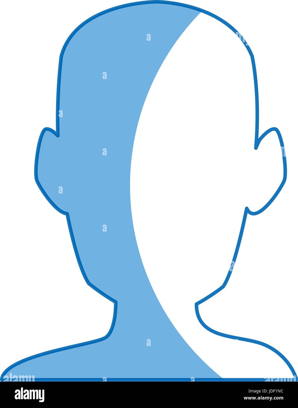 silhouette head man front view portrait Stock Vector Image & Art - Alamy