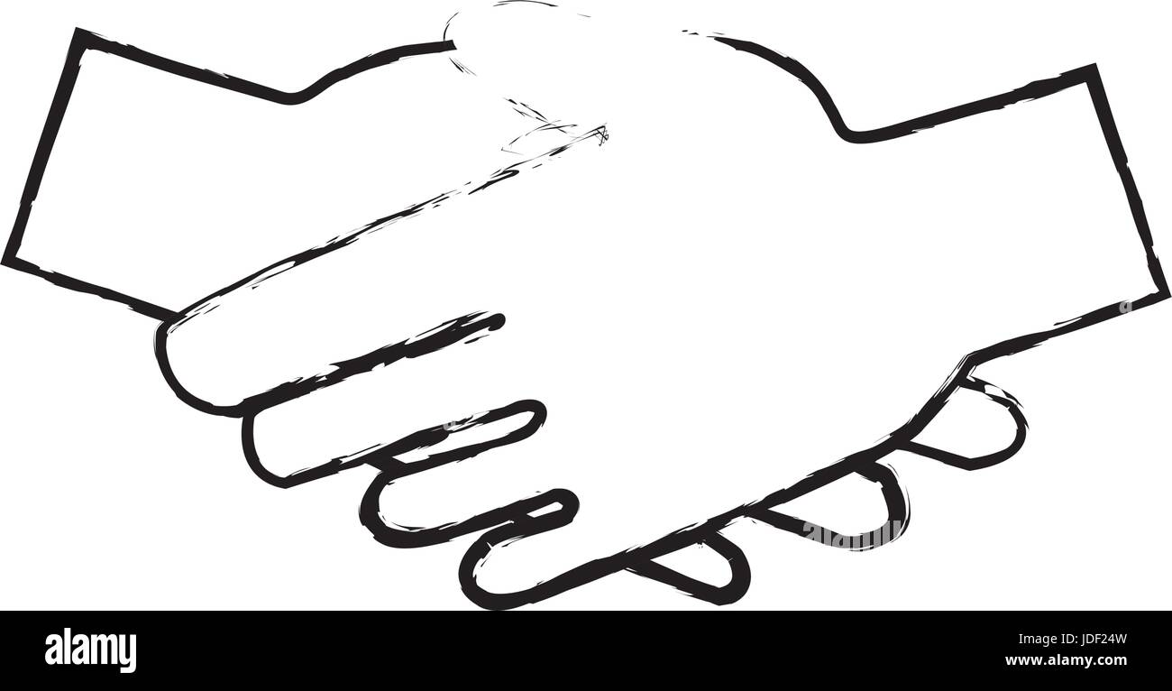 huma hand shake cooperation support Stock Vector Image & Art - Alamy