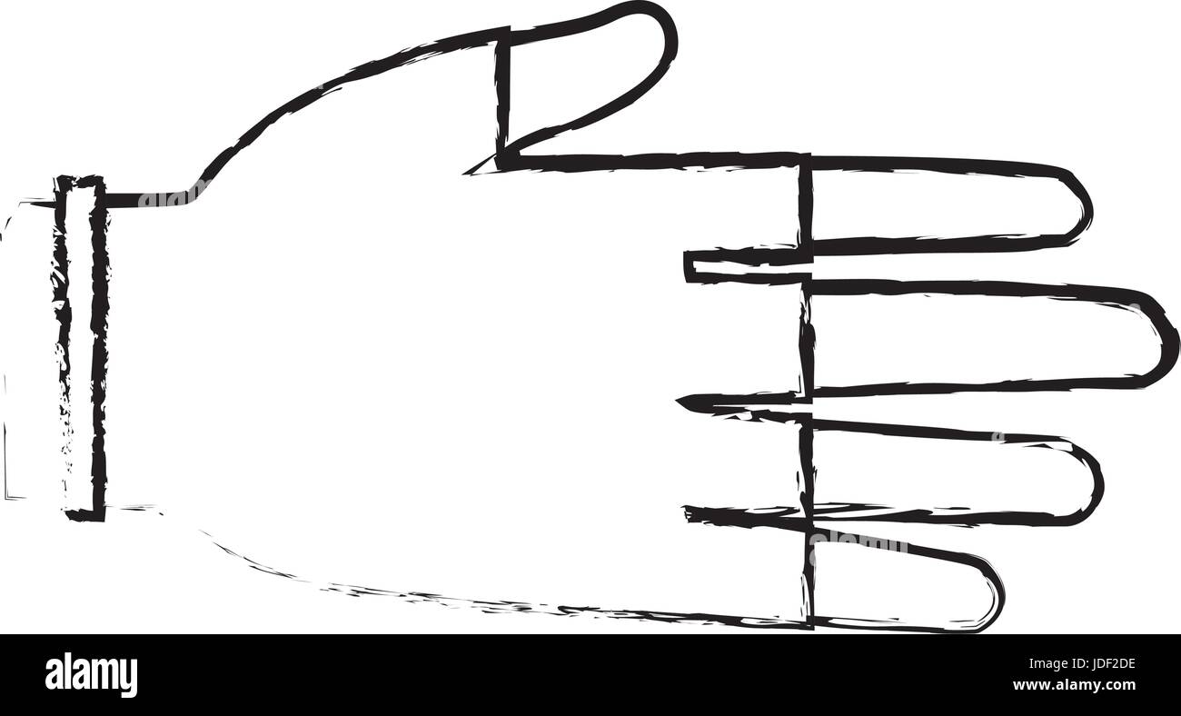 drawing hand human protection glove medical Stock Vector Image & Art ...