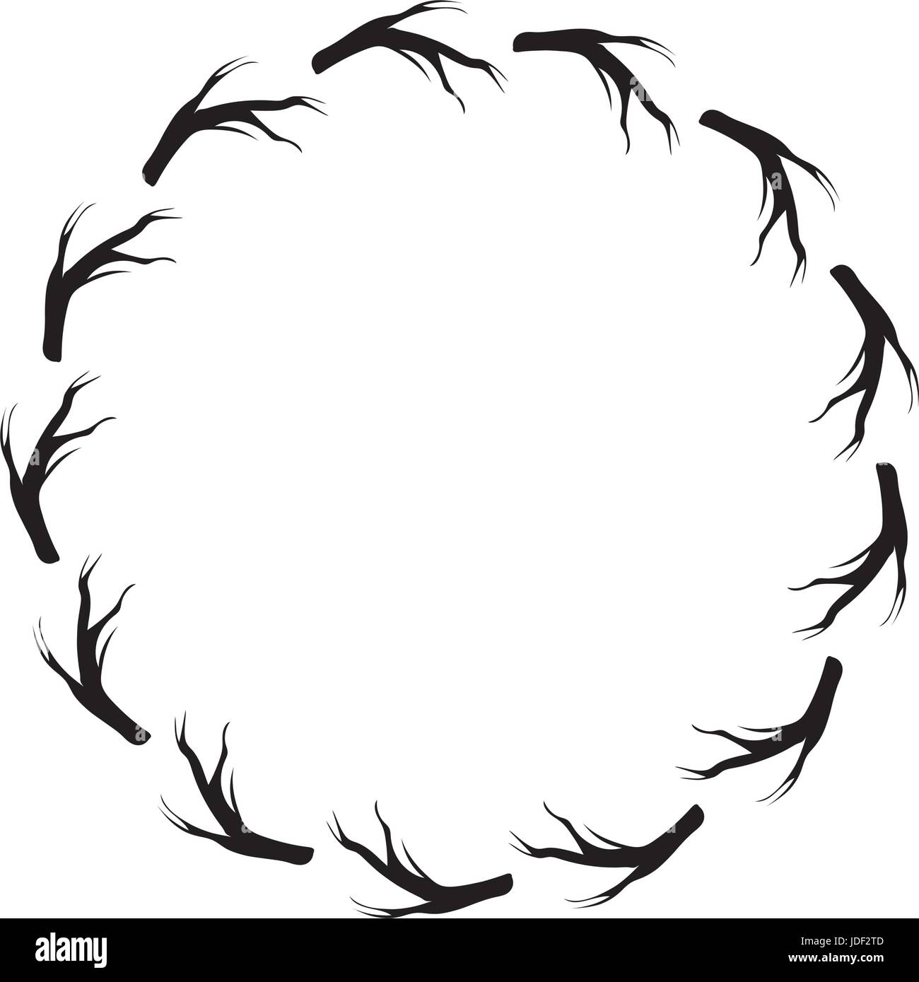rustic branches in the circle design Stock Vector Image & Art - Alamy