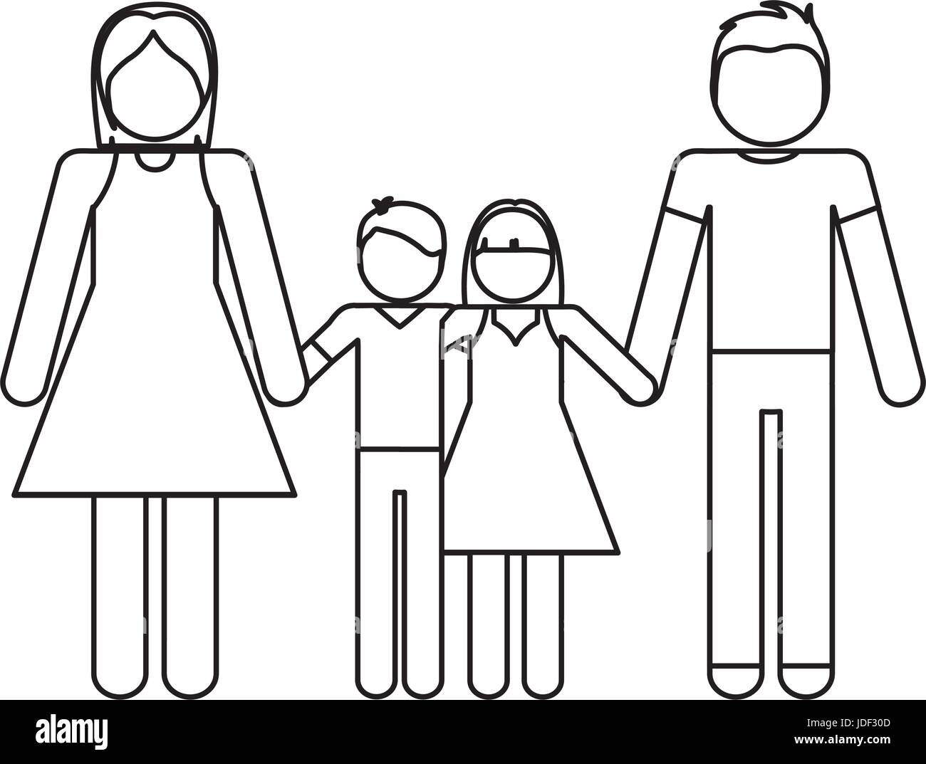 pictogram family design Stock Vector Image & Art - Alamy