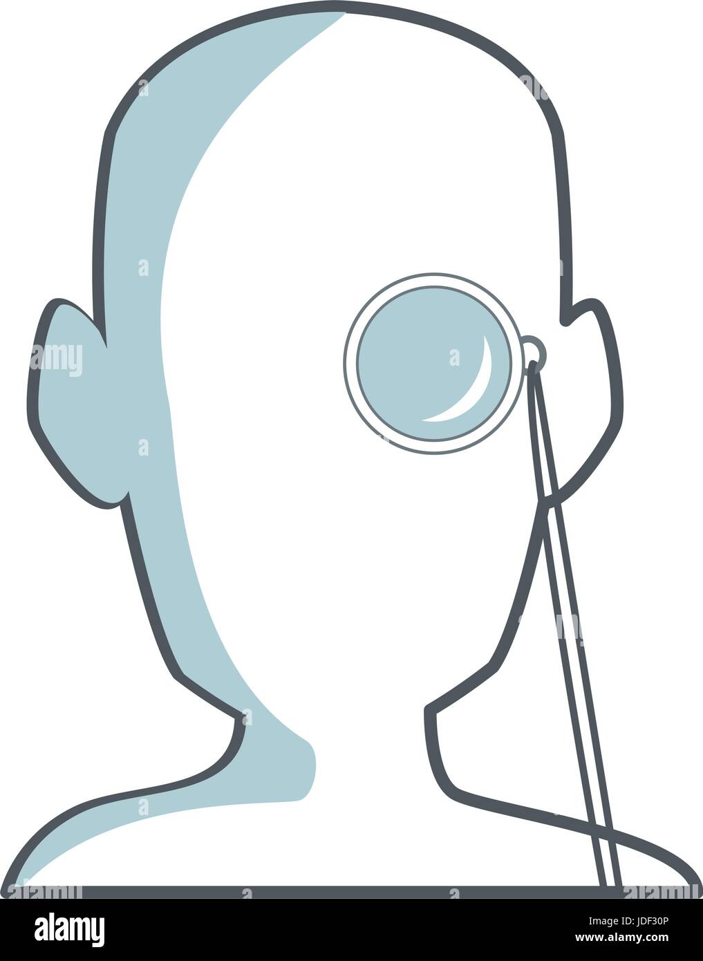 Old man monocle Stock Vector Images - Alamy