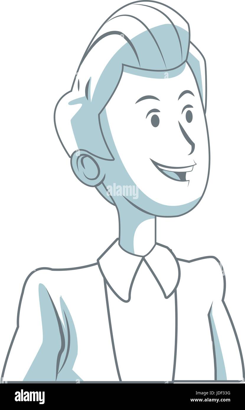 cartoon man business manager people portrait Stock Vector Image & Art ...