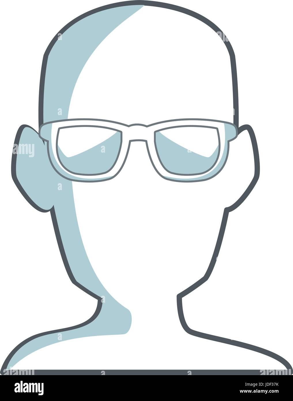 silhouette man head wear glasses Stock Vector Image & Art - Alamy