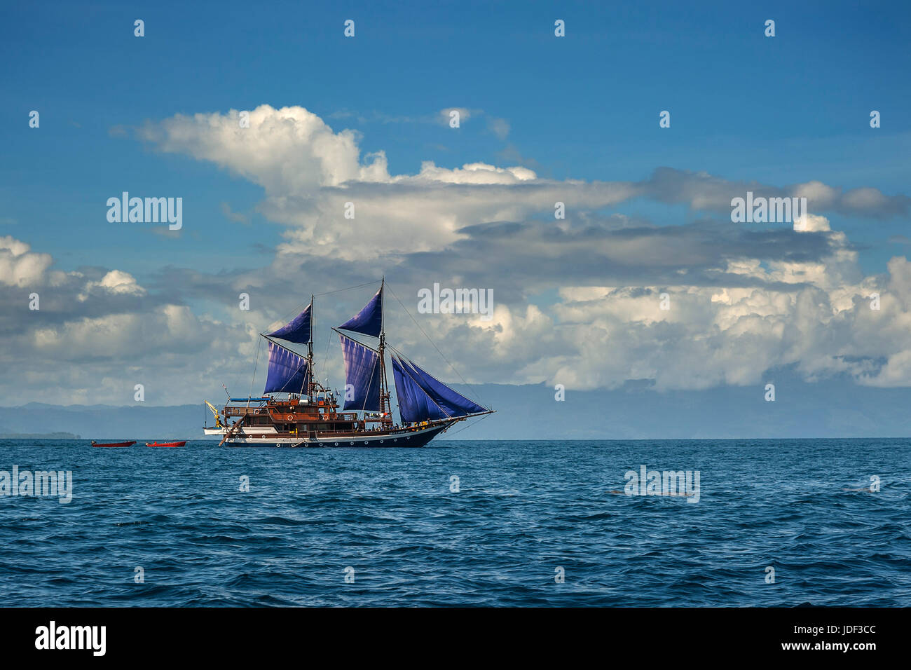Phinisi Sailboat, Raja-Ampat, Kri Island, Dampier Strait, West Papua ...