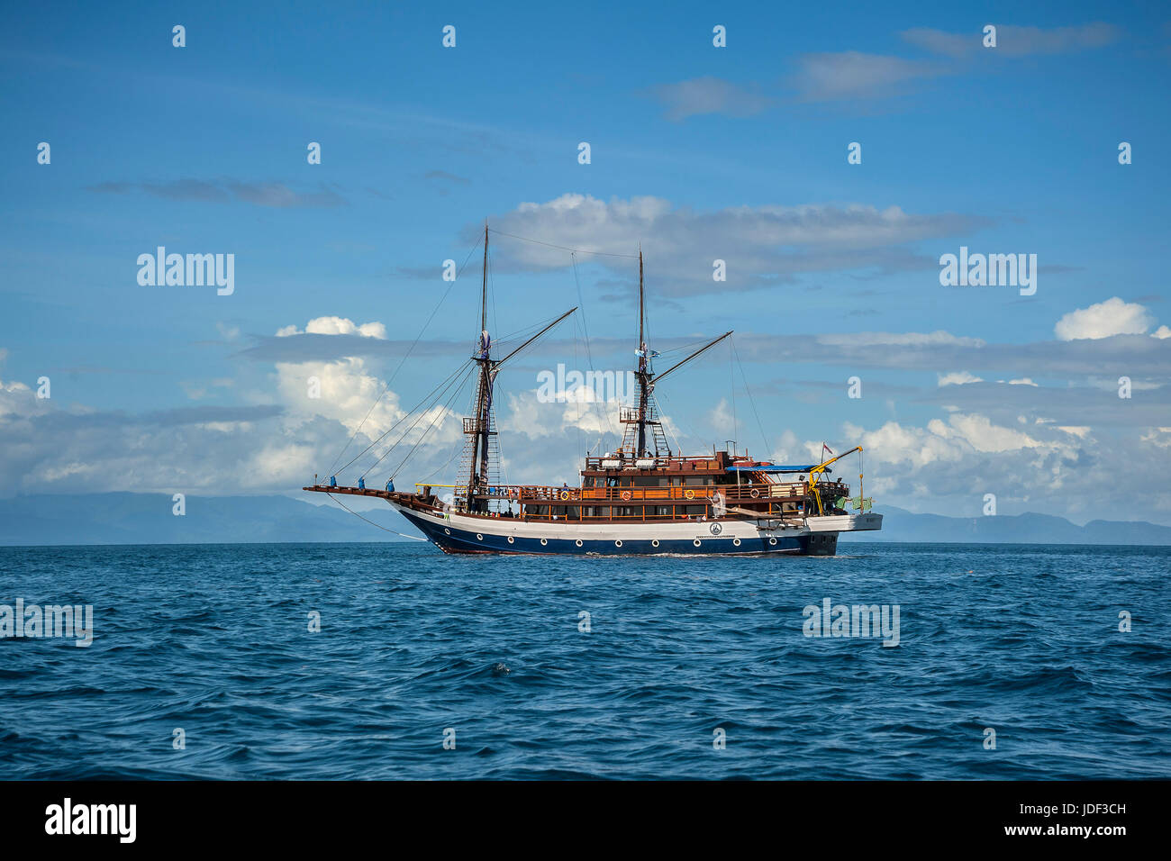 Phinisi Sailboat, Raja-Ampat, Kri Island, Dampier Strait, West Papua ...