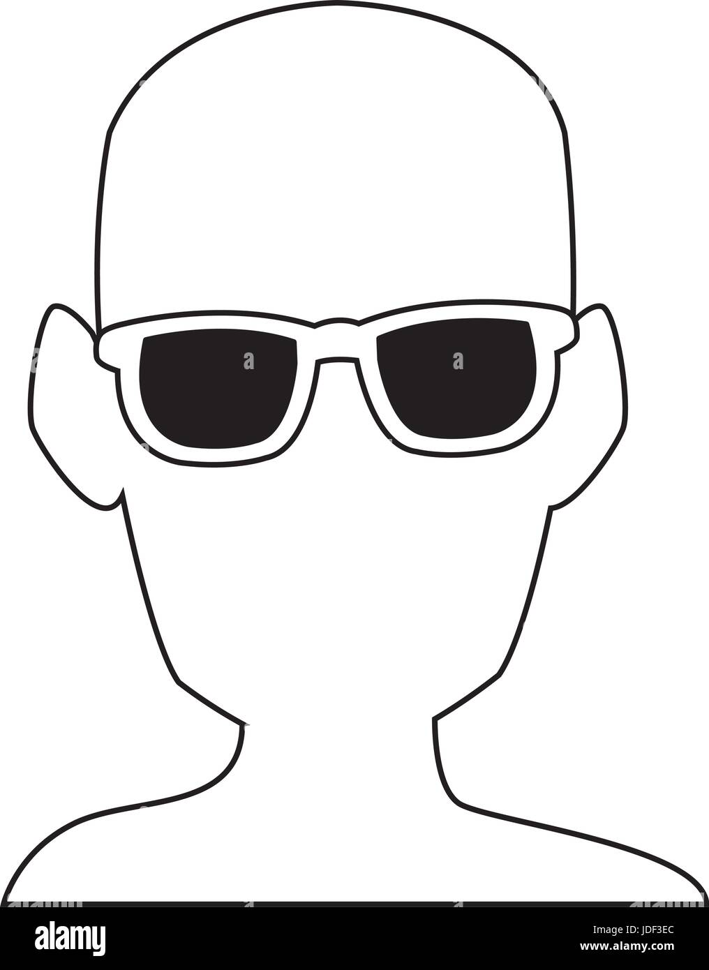 silhouette man head wear glasses Stock Vector Image & Art - Alamy