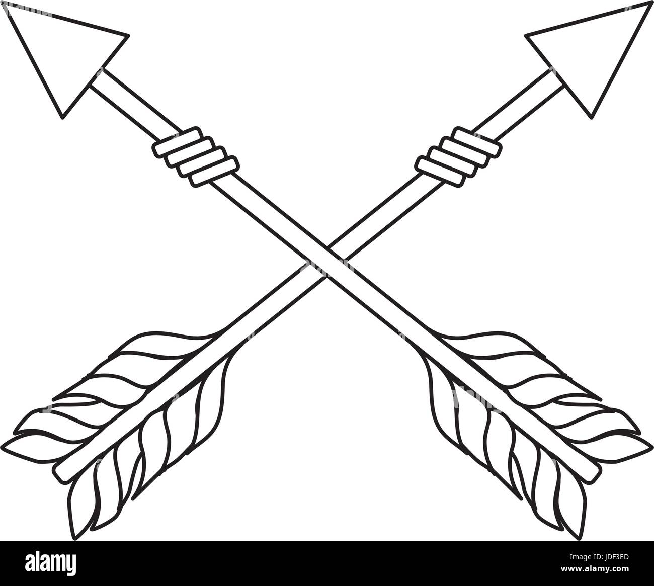 line rustic arrows with ornamental design Stock Vector Image & Art - Alamy