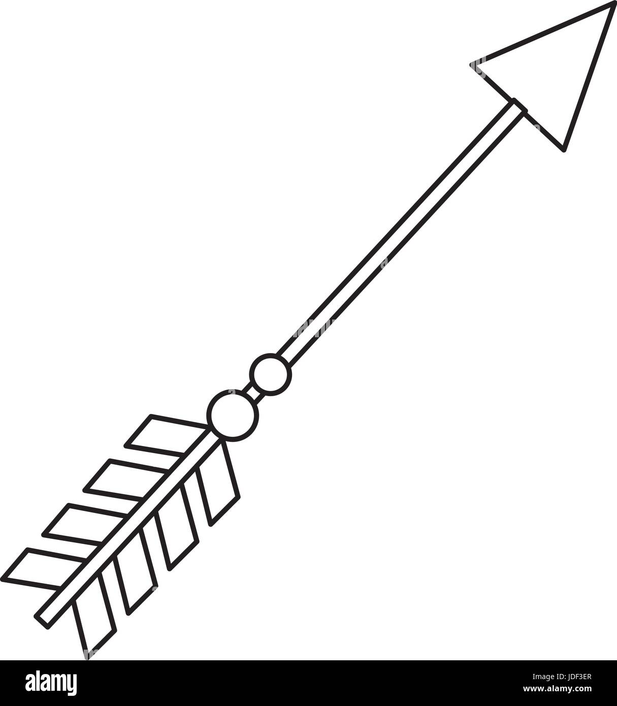 line rustic arrow with ornamental design Stock Vector Image & Art - Alamy